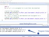 Java Decrement Operator Testingdocs