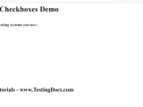 Html Checkboxes Testingdocs