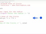 Python Program Area Of A Circle Testingdocs