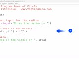 Python Program Area Of A Circle Testingdocs