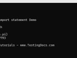 Python Import Statement Testingdocs