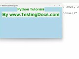 Python Label Widget Testingdocs