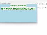 Python Label Widget Testingdocs