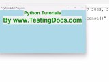 Python Label Widget Testingdocs