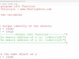 Python Id Function Testingdocs