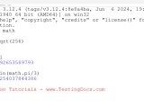 Python Math Module Testingdocs
