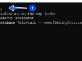 Sqlite Analyze Statement Testingdocs