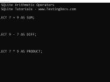 Sqlite Arithmetic Operators Testingdocs