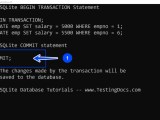 Sqlite Commit Statement Testingdocs