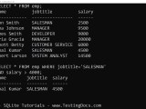 Sqlite Logical Operators Testingdocs
