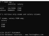 Sqlite Select Statement Testingdocs