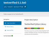Python Package Release Textverified Updates