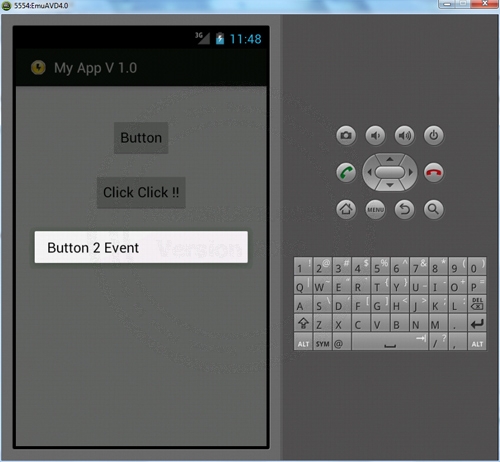 Button Android Widgets Example