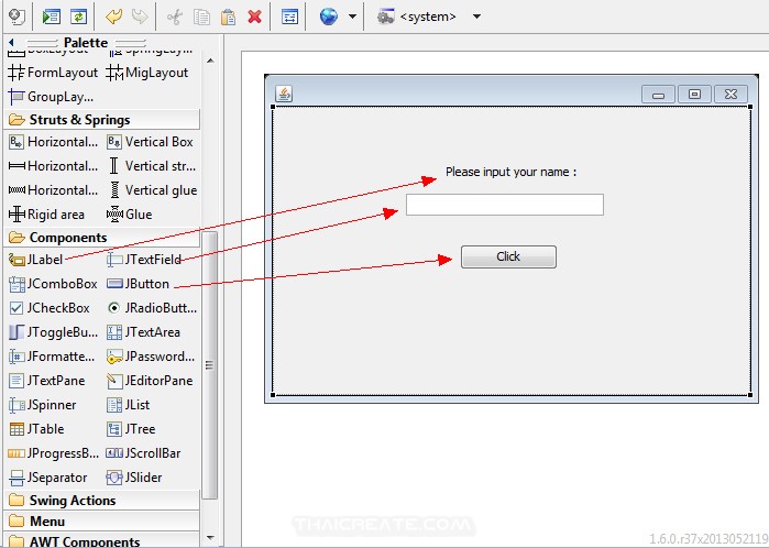 Eclipse สร าง Java Gui และการสร าง Event Action และ Dialog โต ตอบแบบ