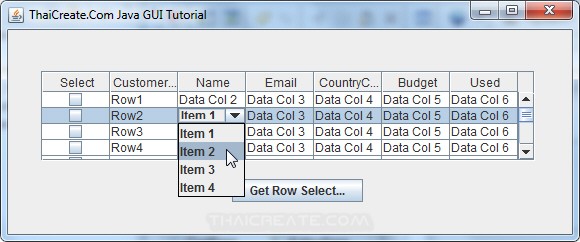 How To Use Java Gui Jtable Combobox Jcombobox In Jtable Cell