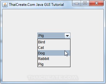 Java Combobox Jcombobox Swing Example
