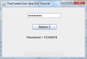 Java Password Field Jpasswordfield Swing Example