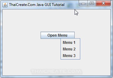 Java Popup Menu Jpopupmenu Swing Example