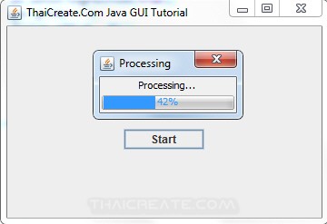 Java Progress Bar Jprogressbar Swing Example