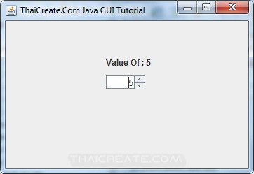 Java Spinner Jspinner Swing Example