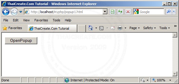 Javascript Popup Window