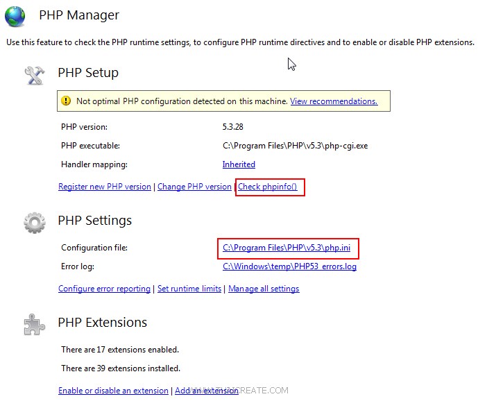 Php Iis Sql Server Pdo Sqlsrv Configuration Settings