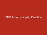 Php Array Unique Function With Example Php Tutorial