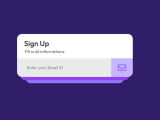 Interactive Sign Up Form Using Html Css And Javascript