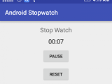Android Stopwatch Example Using Chronometer