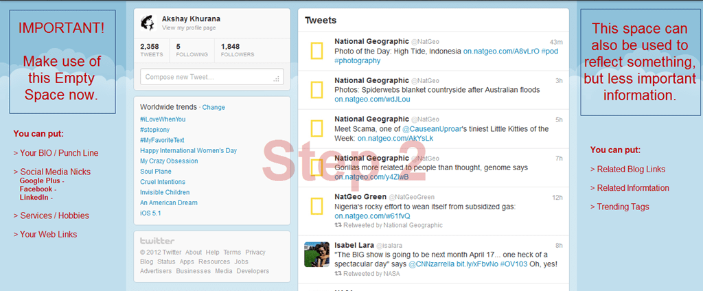 Quick-n-Easy way to Create Twitter Background - Part 1 [Design Layout]