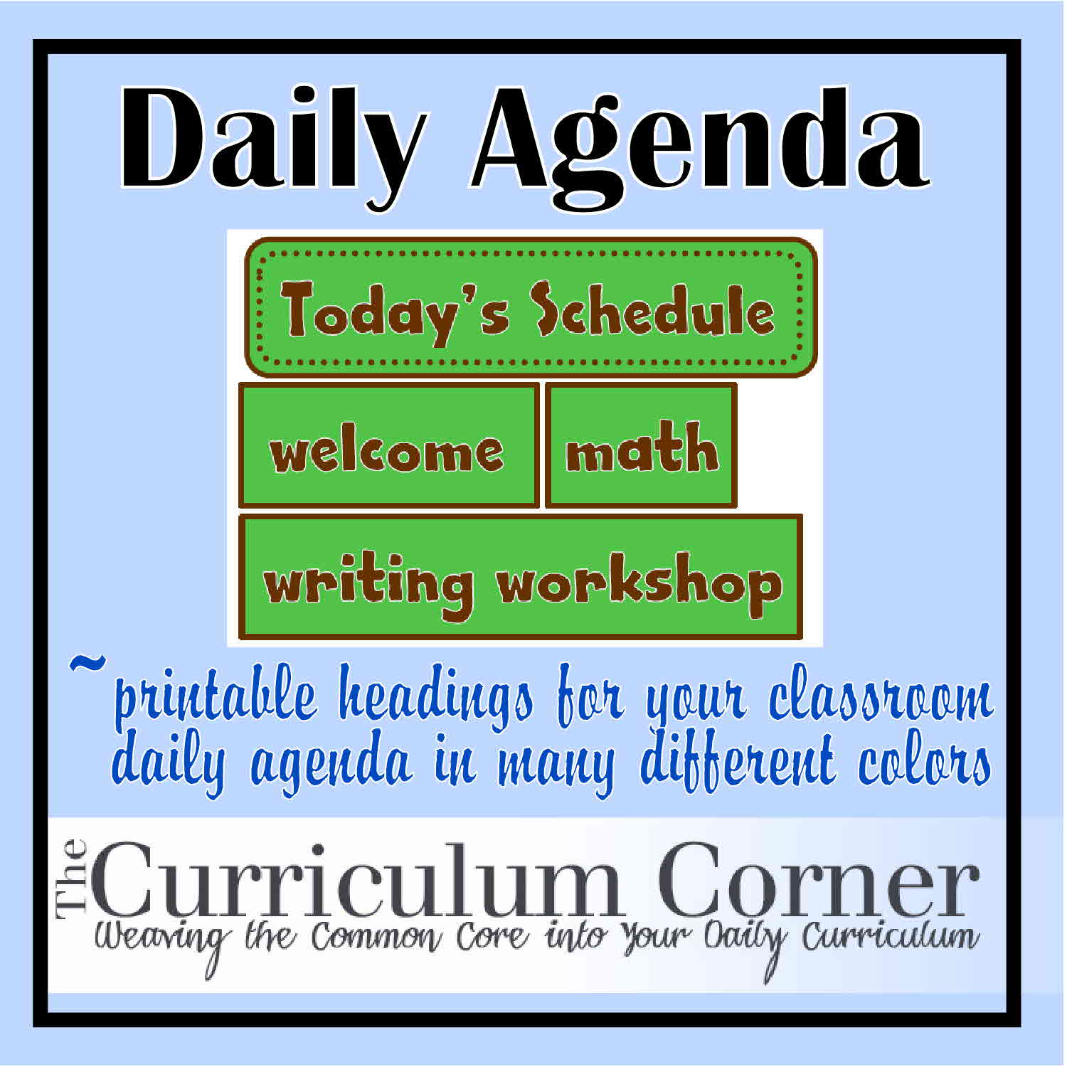Classroom Agenda The Curriculum Corner 123 classroom-agenda-the-curriculum-corner-123