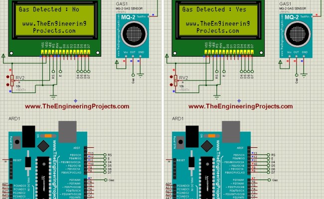 Gas Sensor With Arduino In Proteus Simulation Of Gas Sensor Module With Arduino In Proteus