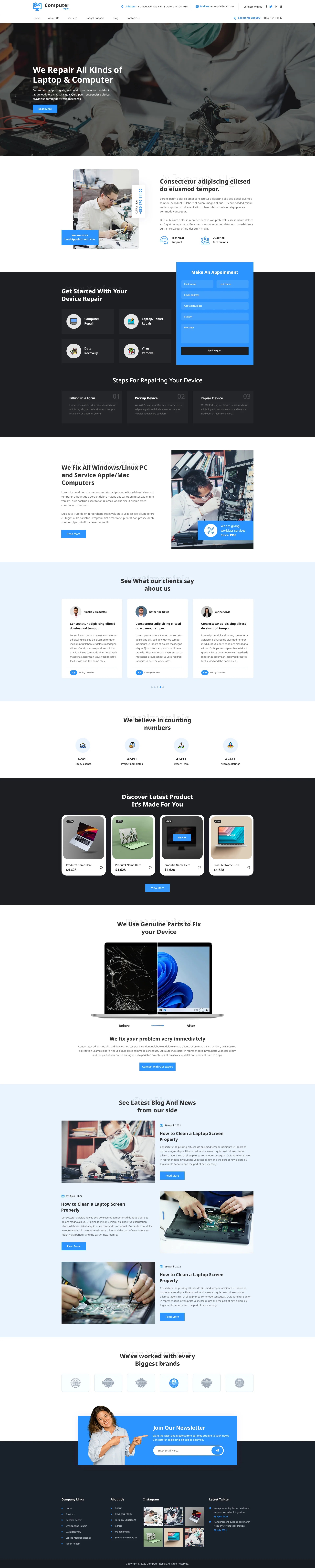 Computer Wordpress Theme Premium Computer Wp Theme For Computer Dealers