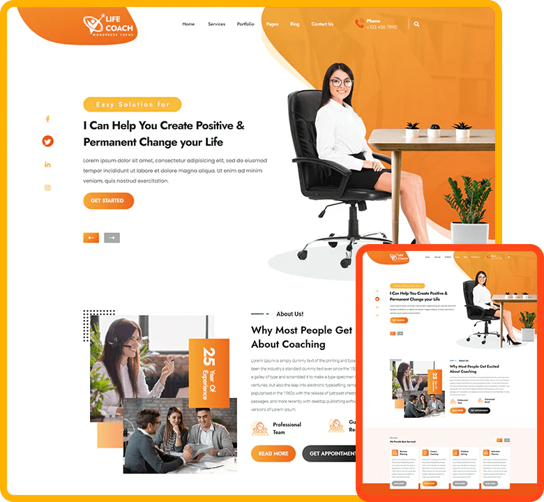 Life Coach Wordpress Theme Life Coach Website Template