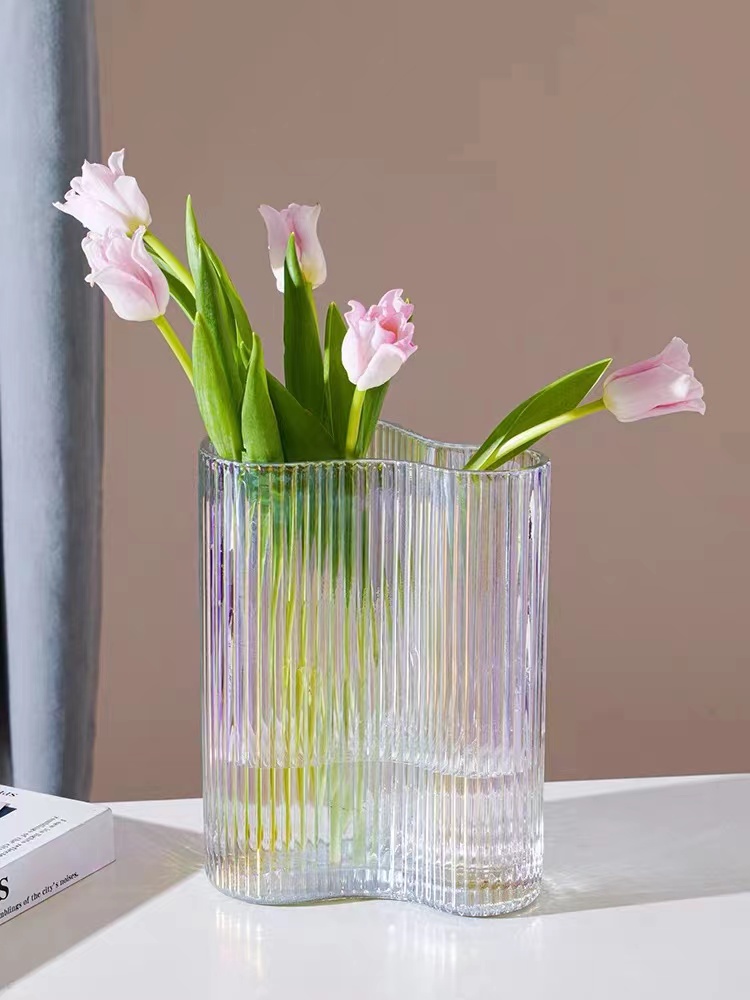 Holographic Reeded Abstract Vases | The Other Aesthetic