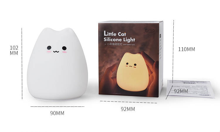 Color Changing Silicone Cat LED Lamp | The Other Aesthetic