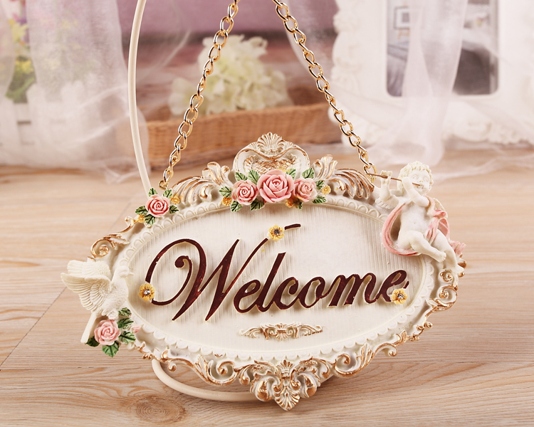 Baroque Welcome Sign with Angels and Roses | The Other Aesthetic