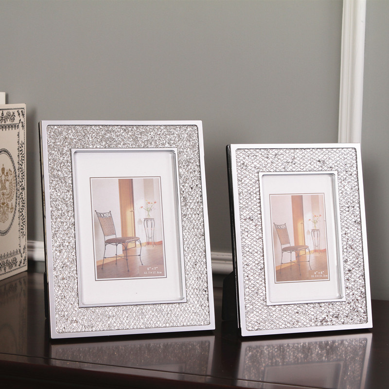 Silver Glitter Rectangle Picture Frame | The Other Aesthetic