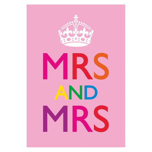 Mrs and Mrs Wedding Card - THE PRIDE SHOP®