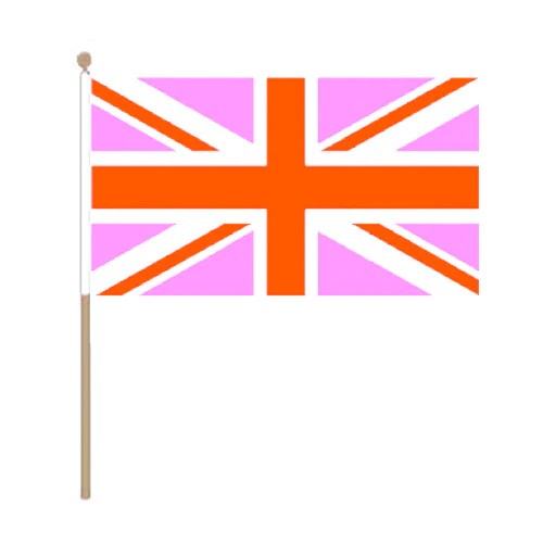Pink Union Jack Handheld Pride Flag (22.5cm x 15cm) - THE PRIDE SHOP
