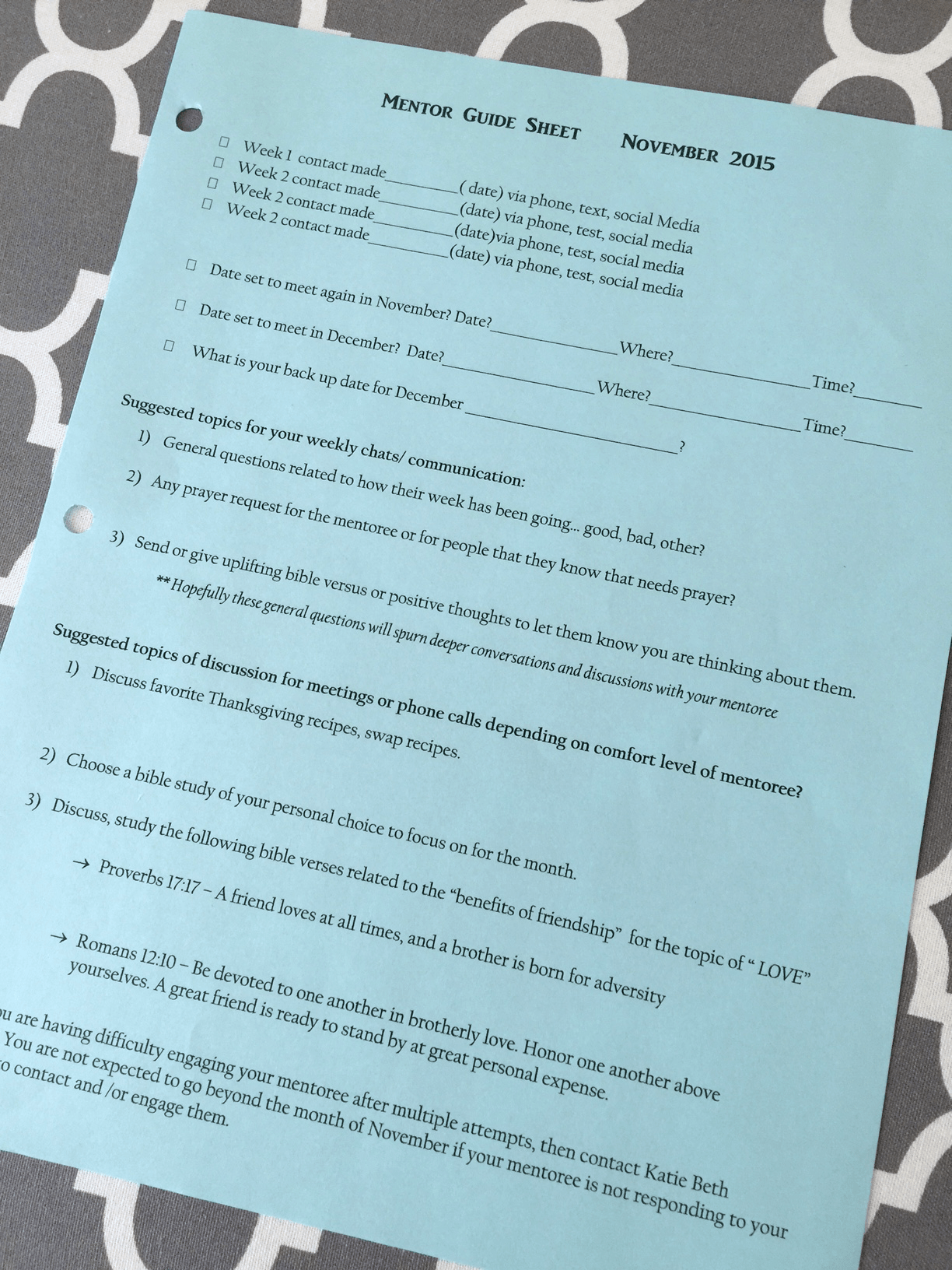 Connections: How to Set Up a Women's Mentoring Program - The Ruffled Mango