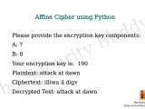 Affine Cipher Using Python The Security Buddy