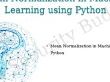 Normalization Using Sklearn The Security Buddy