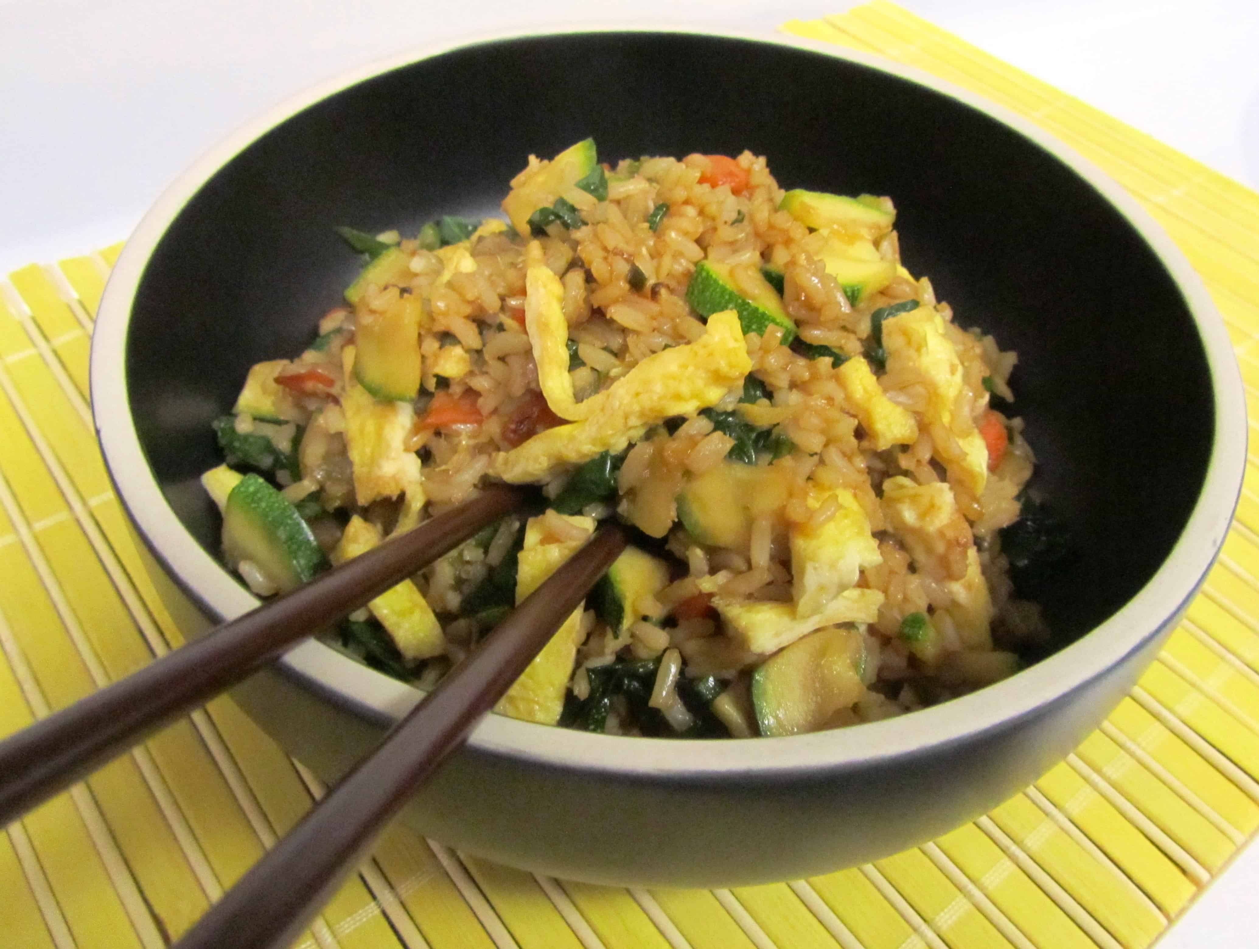 Vegetable Fried Rice for One