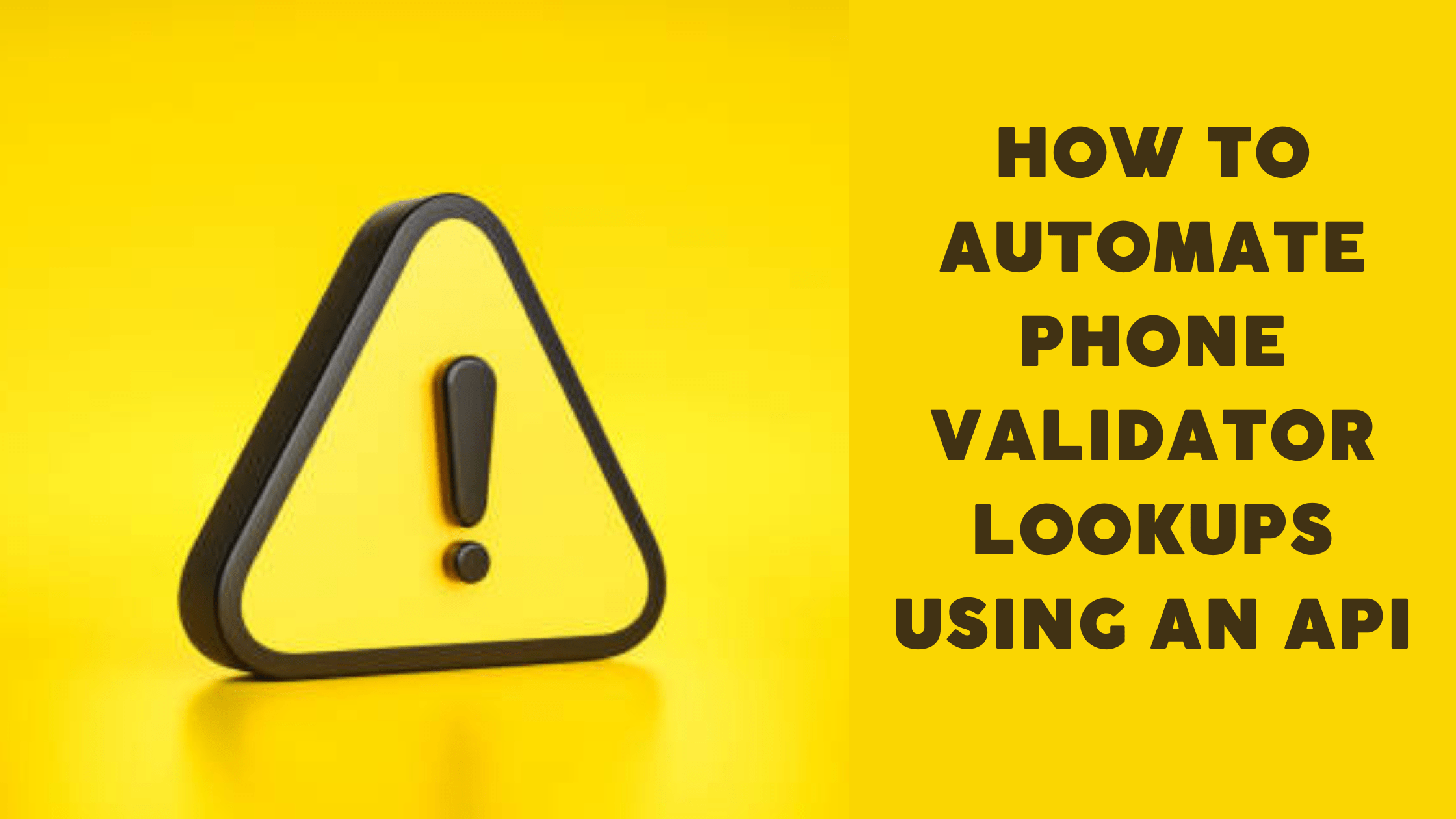 How To Automate Phone Validator Lookups Using An API