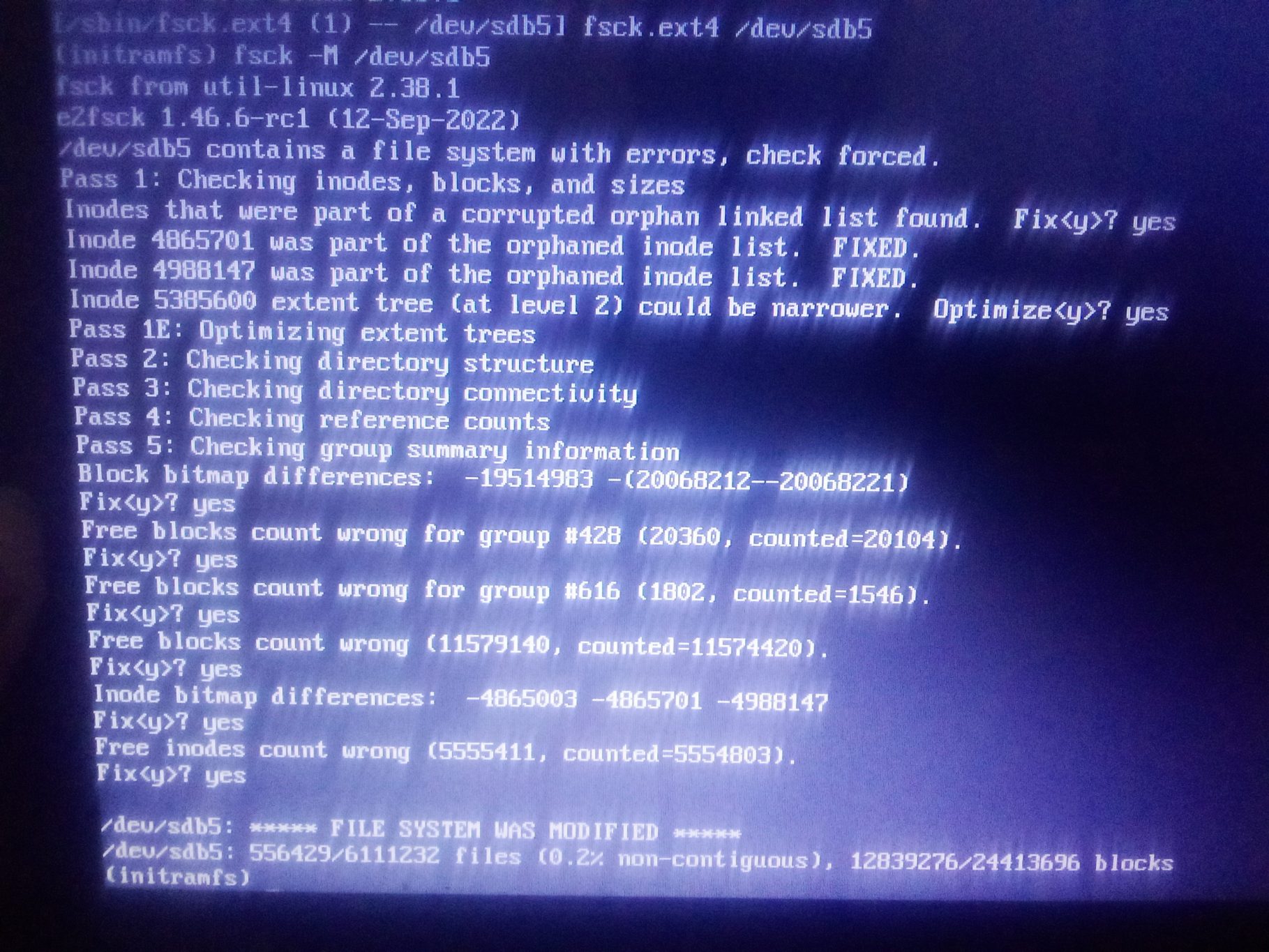 Fix Busybox Intramfs Error Devsdbx Contains Files System With Errors Check Forced