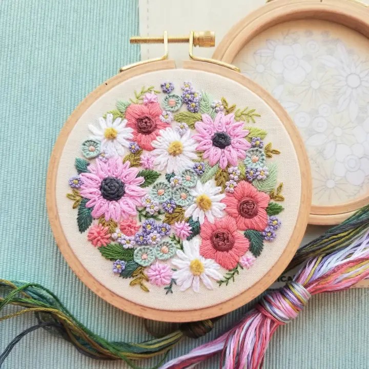 Wildflower Sampler Embroidery Kit The Whimsical Workshop Llc