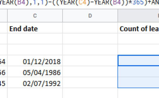 How To Count Number Of Leap Years Between Two Dates In Excel Otosection how-to-count-number-of-leap-years-between-two-dates-in-excel-otosection