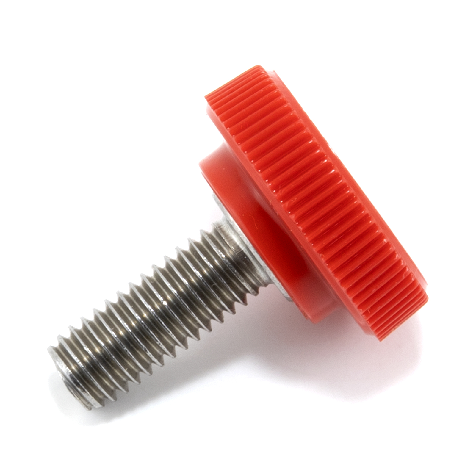 #10-32 X 1/2" Red Knurled Round - Thumb Screw Depot®
