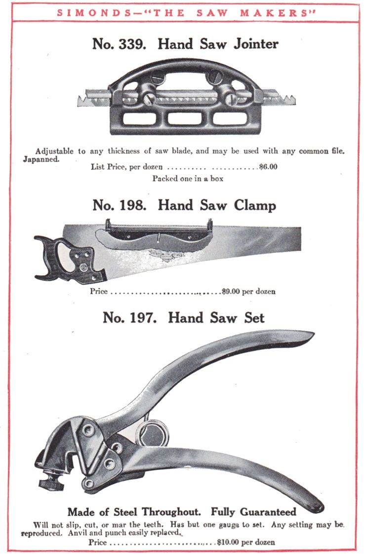 Catalog Cuts of Early American Hand Saws